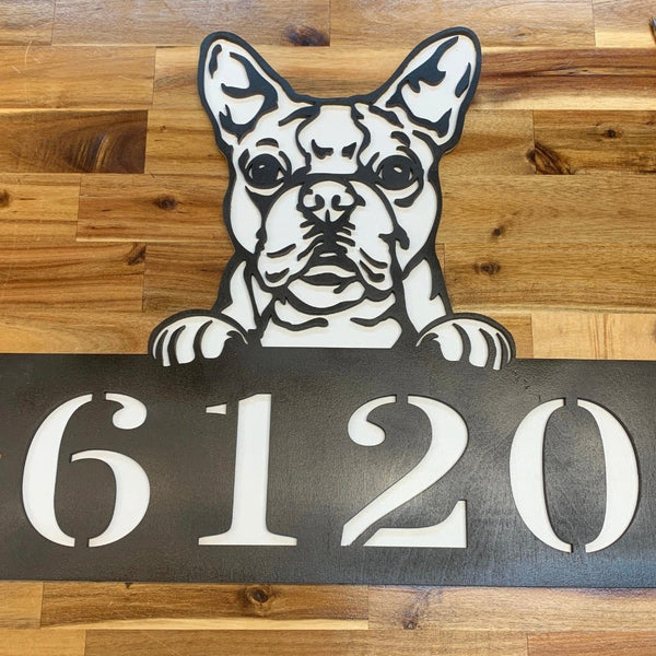 Tail-Wagging Address sign - Northern Hart Designs