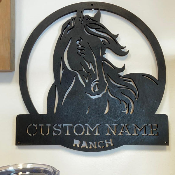 Horse Ranch Name Sign - Northern Hart Designs