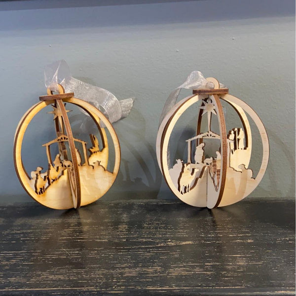 Nativity Scene Ornament - Northern Hart Designs