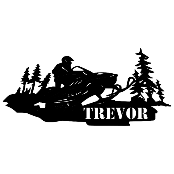 Snowmobile Monogram - Northern Hart Designs